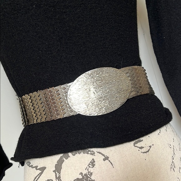Accessories | Vintage Goth Metal Silver Elastic Belt Waistband ...
